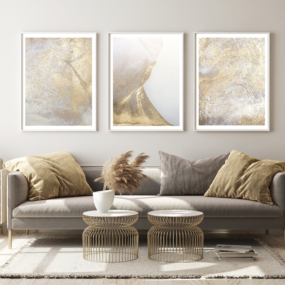 Oak wooden square frame gallery wall bundle - 9 frames – The Wall Art club