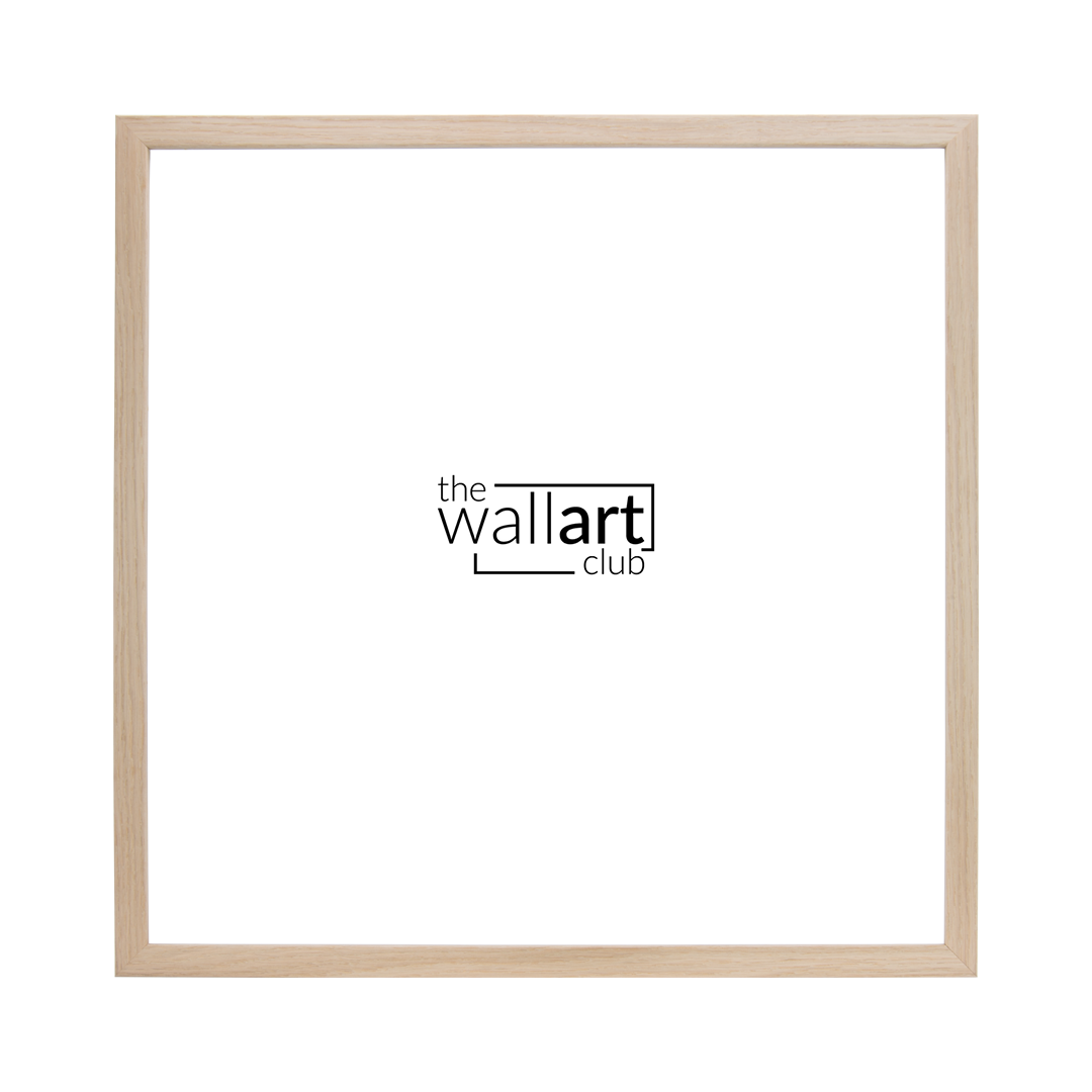 Square thin oak wooden frame – The Wall Art Club