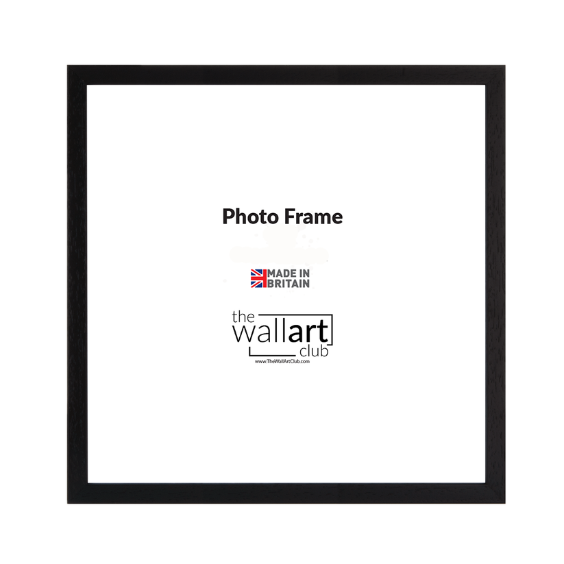 Black wooden square frame gallery wall bundle - 6 frames x 50cmx50cm ...